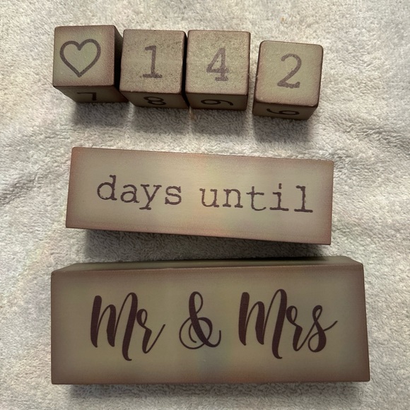 GANZ | Party Supplies | Ganz 6 Piece Wooden Block Wedding Day Countdown ...